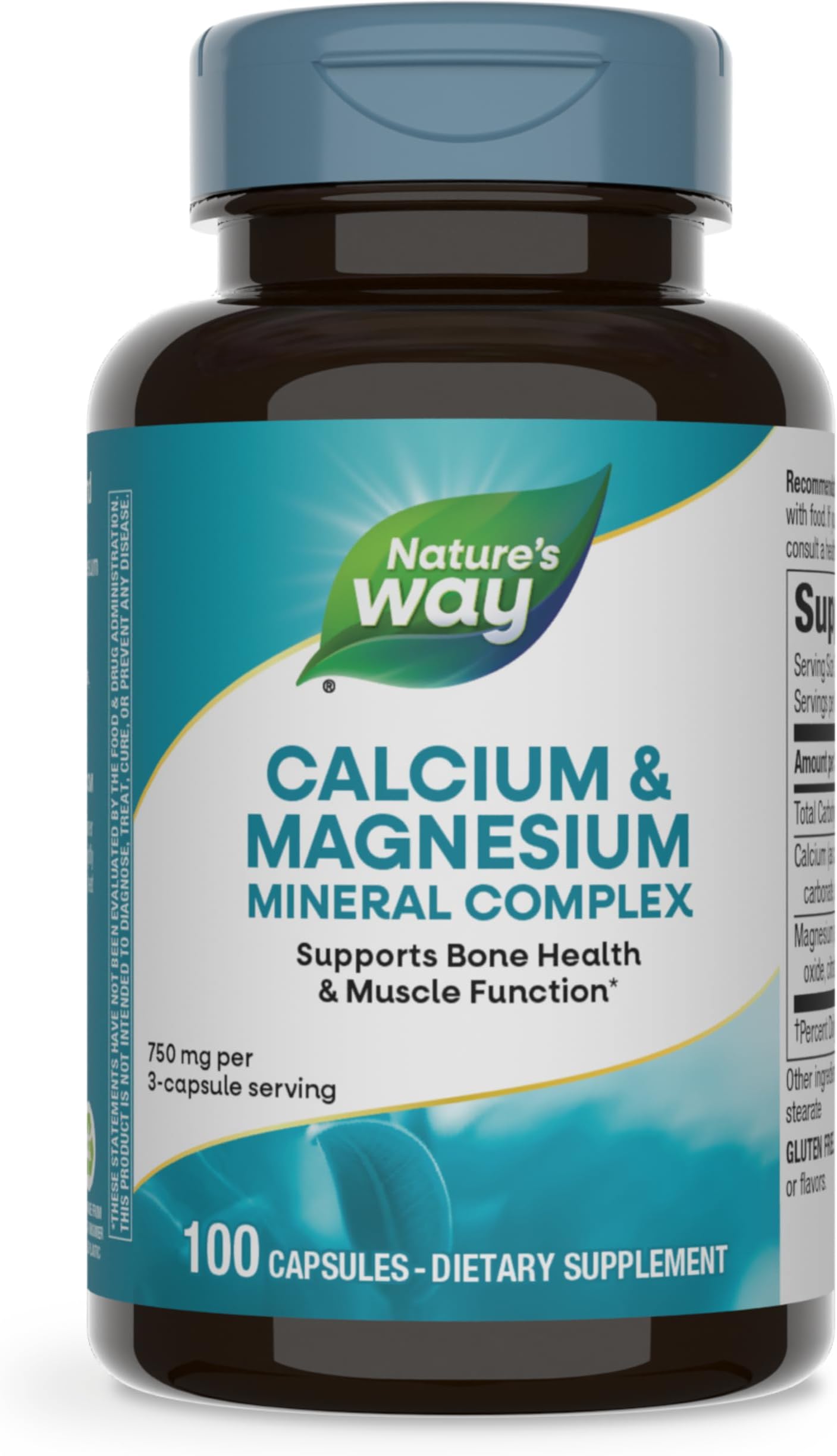 Amazon.com: Nature's Way Calcium & Magnesium Mineral Complex, Supports ...