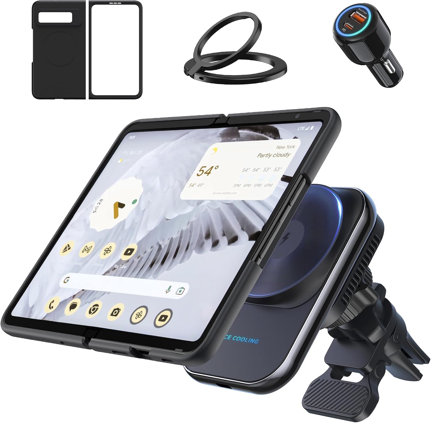 Fast Charging Car Mount Pixel