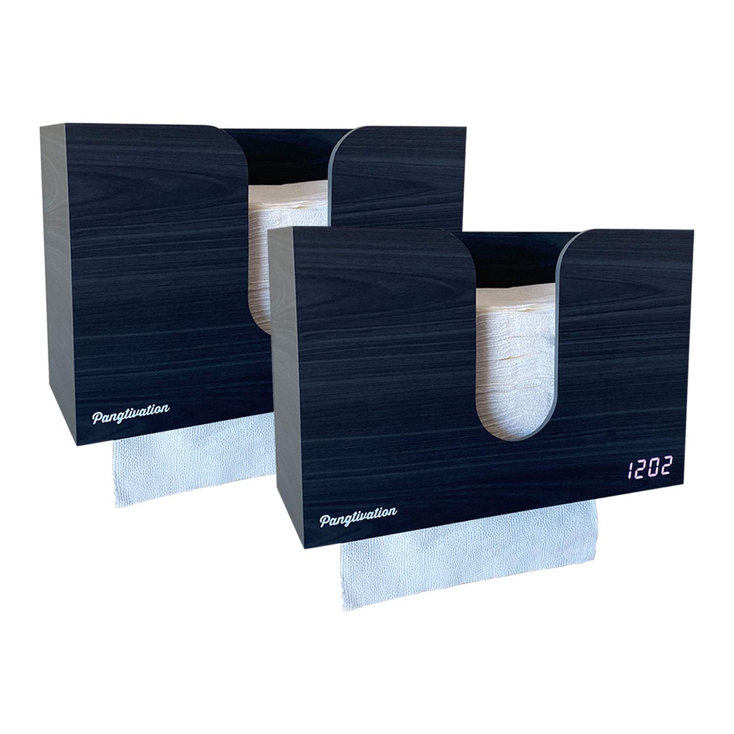 Buy Paper Towel Dispenser with LED Digital Clock - Wooden Hand Towel ...