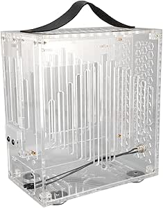 Amazon.com: Mini ITX PC Case, Clear Arcylic Computer Case with Handle, 360 Degree Open Airflow ...