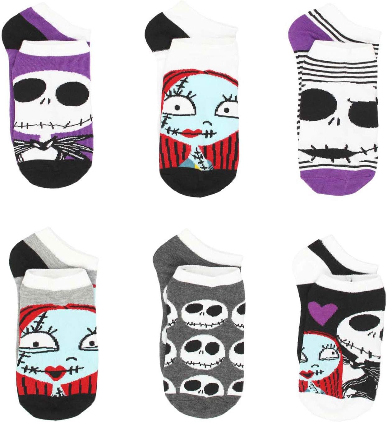Disney Character Kids Adults 6 Pack Sock Set