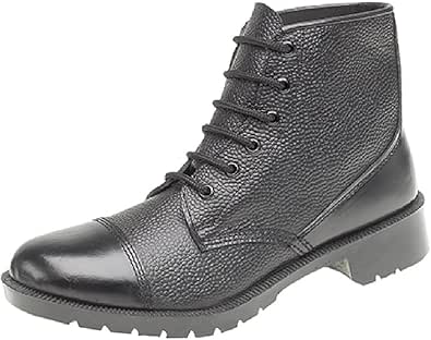 Grafters 6 Eye Cadet Boots- Ccf,Army Boots, Black, 7 UK: Amazon.co.uk ...