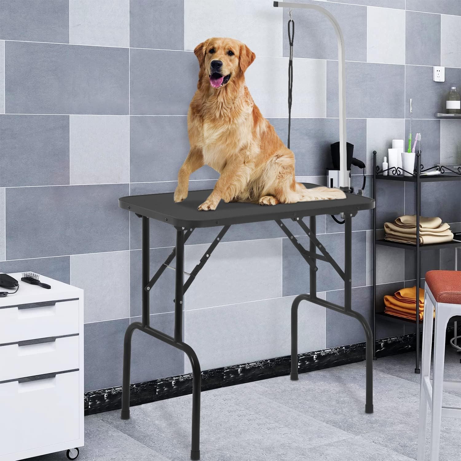 Amazon.com: 32 In Dog Grooming Table with Height Adjustable Grooming ...