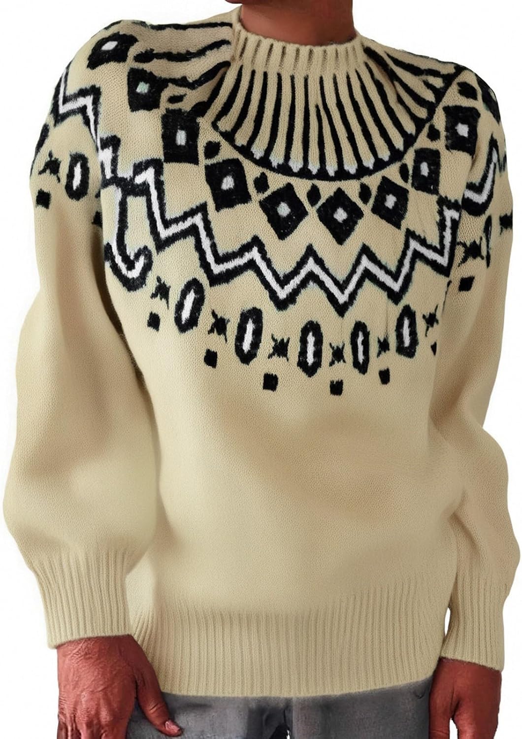 Womens Vintage Fair Isle Sweaters Pullover Vintage Sweater Winter Fall ...