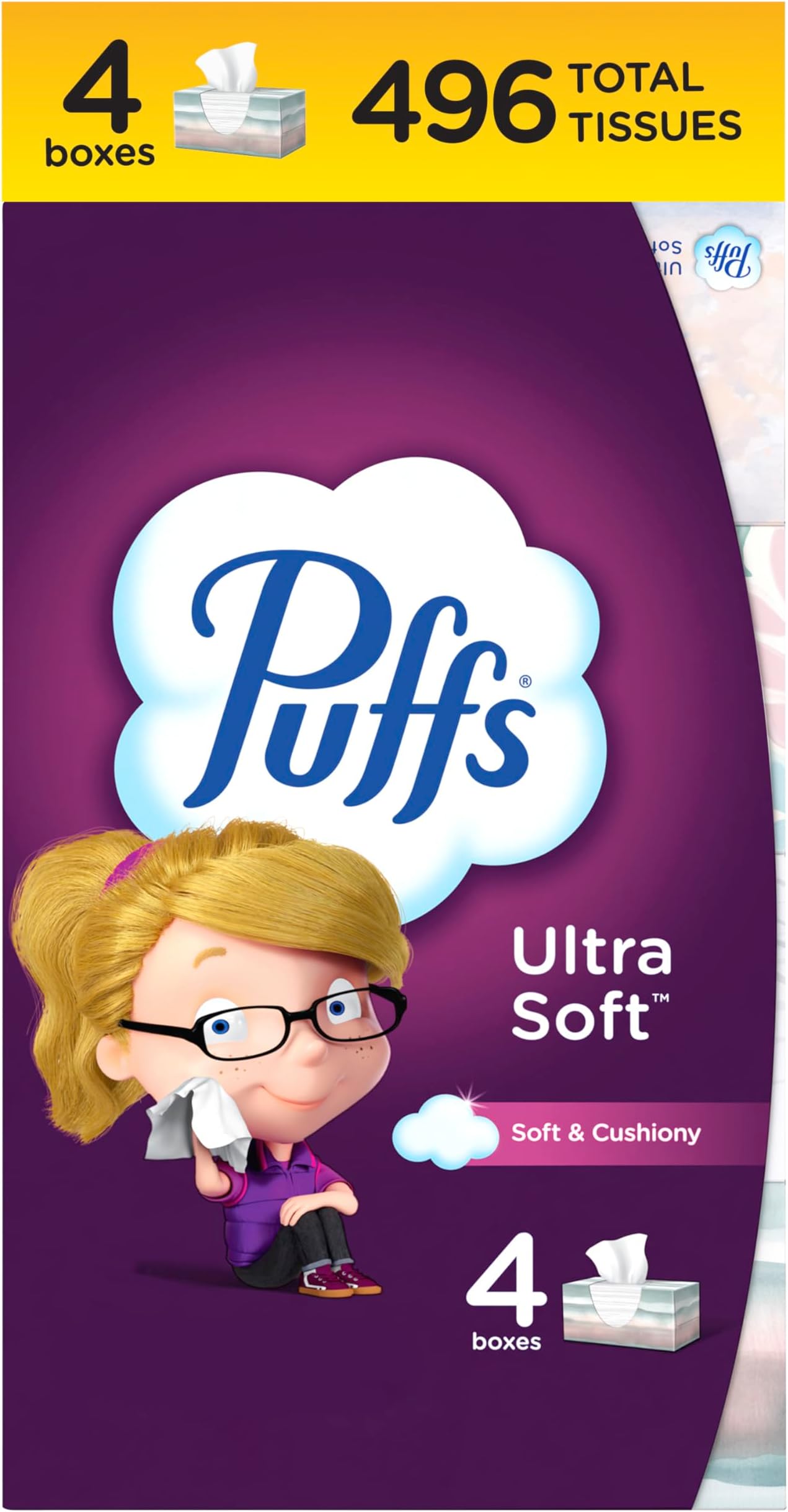 Amazon.com: Puffs Ultra Soft Facial Tissues, 1 Family Size Box, 124 ...