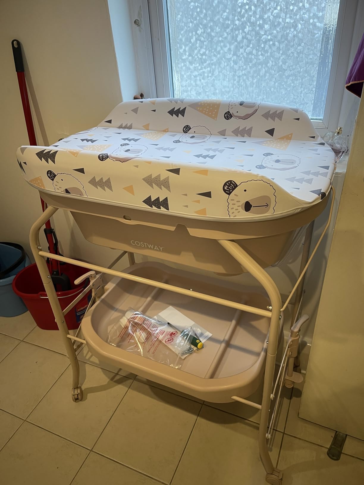 Maxmass 4-in-1 Baby Changing Table, Portable Infant Diaper Care Station ...