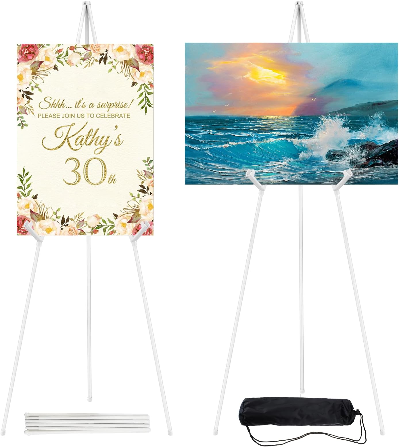 Amazon.com: SunyesYoon Display White Easel Stand - 63" Artist Instant ...