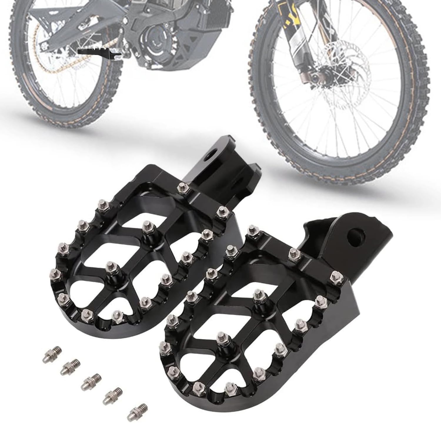 Amazon.com: IUVWISN Motorcycle Footpegs Wider Foot Pegs CNC for Surron ...