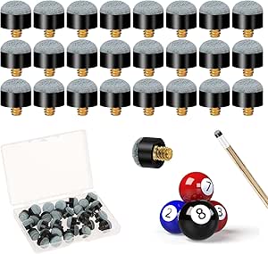 Amazon.com : 30 Pieces 12 mm/13 mm Billiard Pool Cue Stick Tips Soft ...