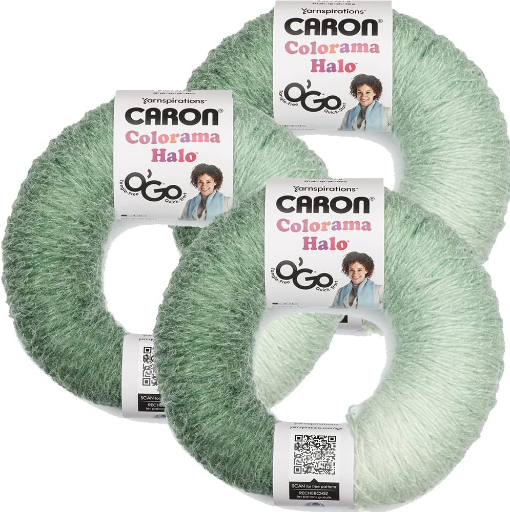 Amazon.com: Caron COLORAMA Halo O'GO Yarn - 226g/8oz - Blended Fiber - 5 Bulky - Knitting ...