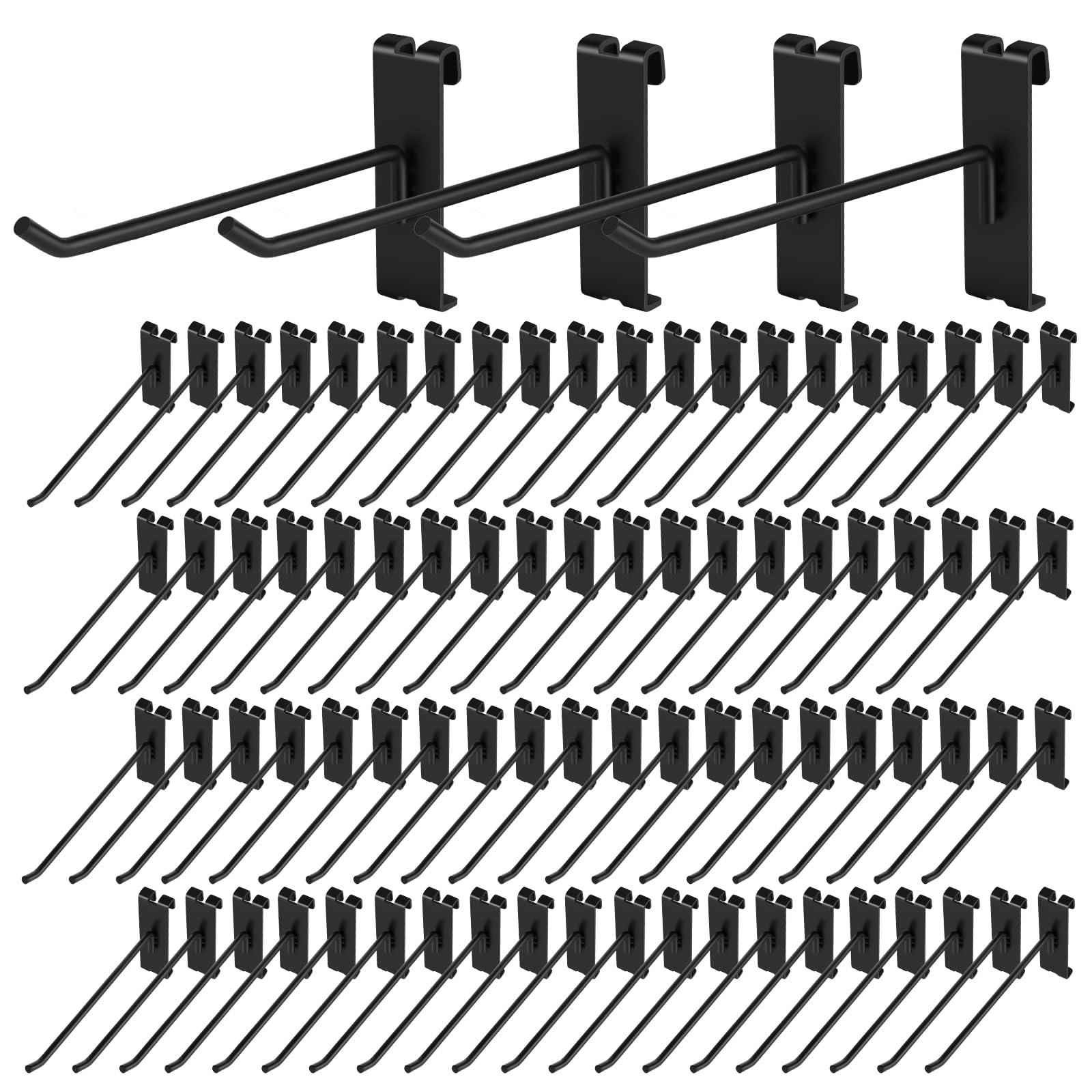 Snapklik.com : Polmart 10" Heavy Duty Gridwall Hooks, Black