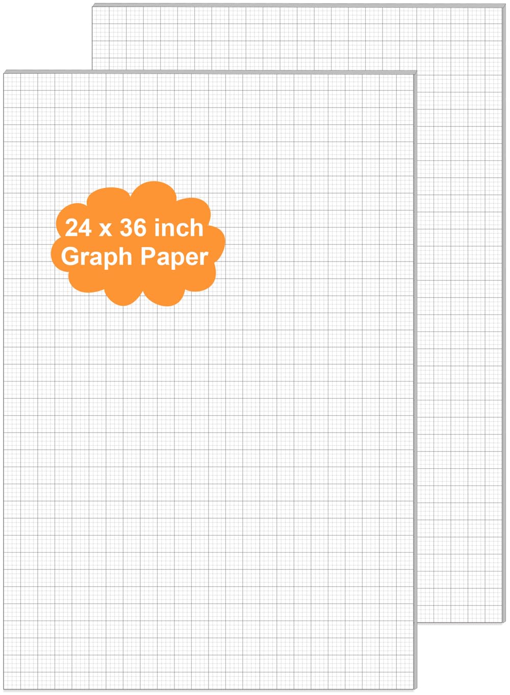 Snapklik.com : (2-Pack) Graph Paper Pad - 36" X 24" Large Graph Paper ...