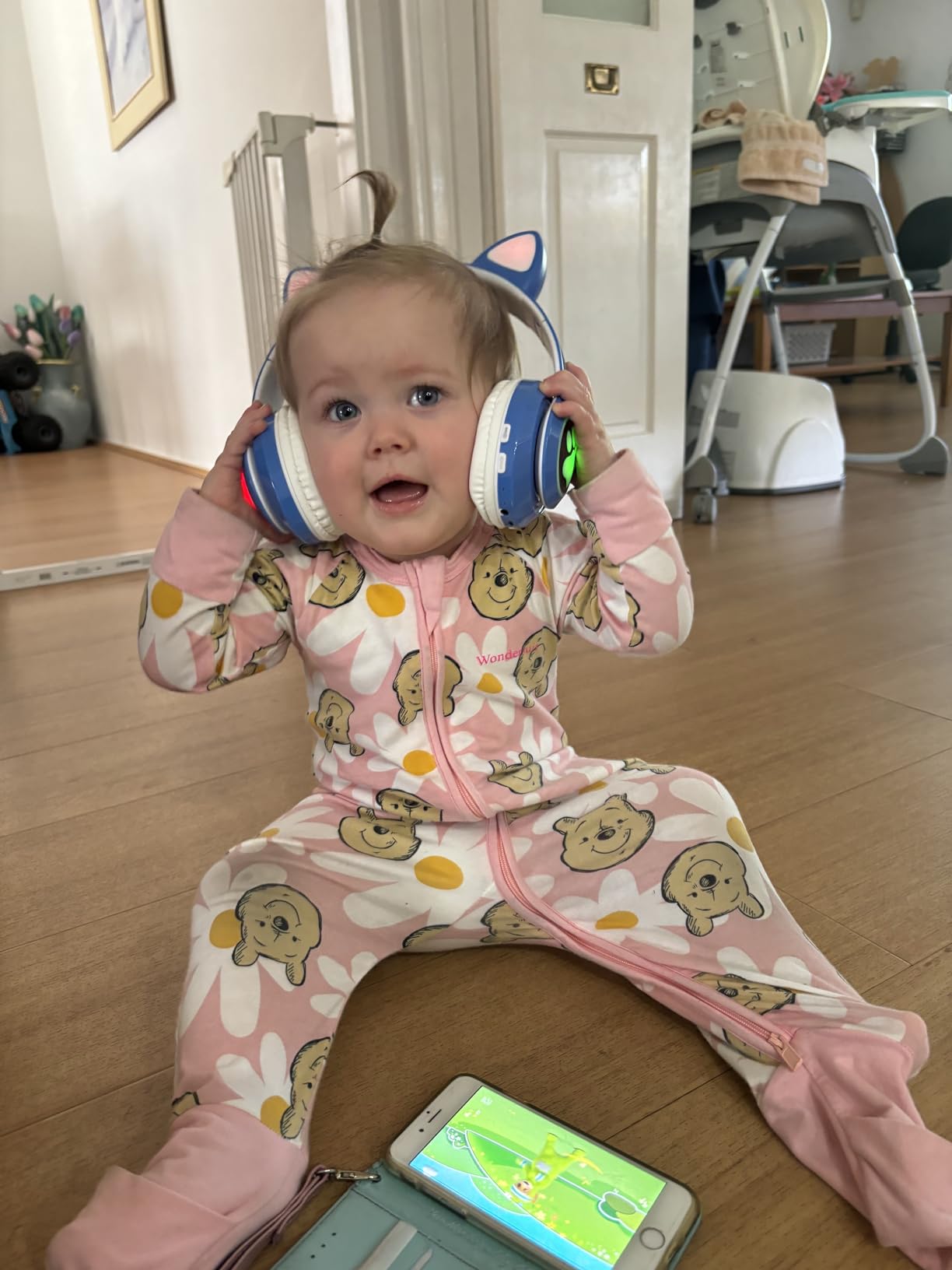 Wireless Headphones for Kids,Cat Ear LED Light Up Bluetooth Kids ...