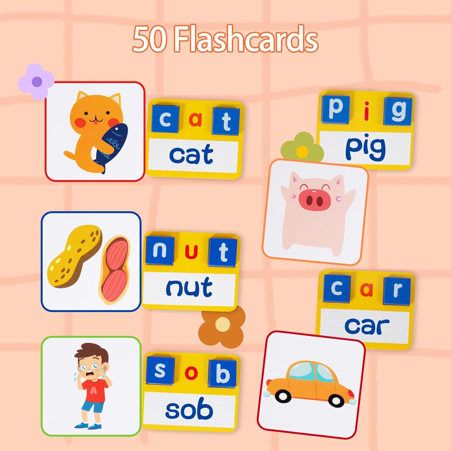 Short Vowel CVC Word Spelling Games Wooden Australia | Ubuy