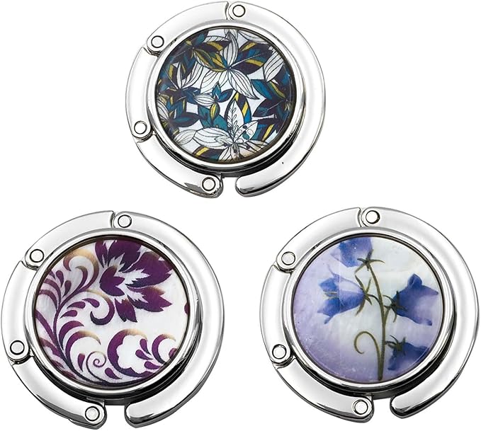 Handbag Hanger, FOME Set of 3 Foldable Purse Hook Purse Table Hook ...