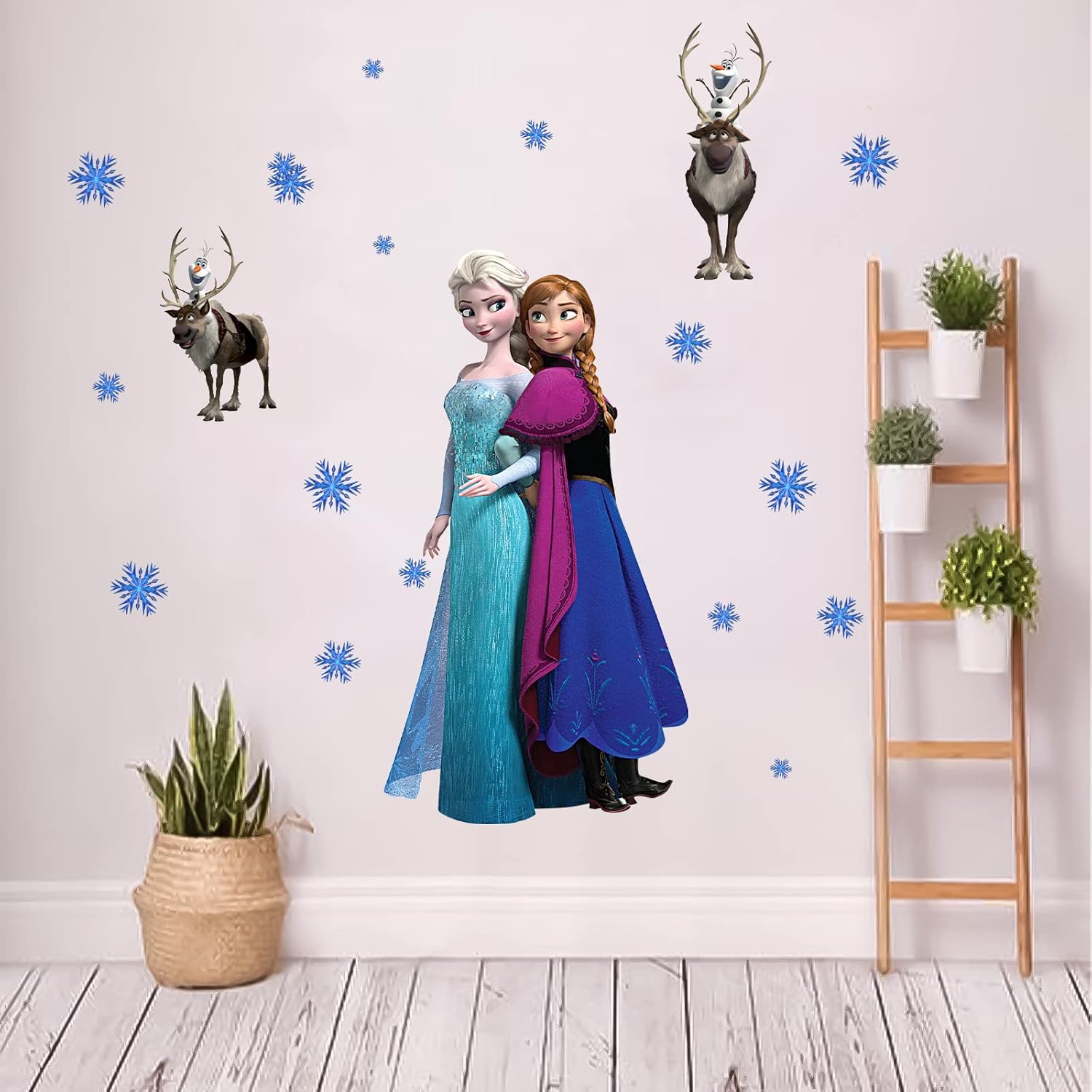 Amazon.com: Ice Princess Frozen Wall Decals Colorful Cute for Kids Self ...