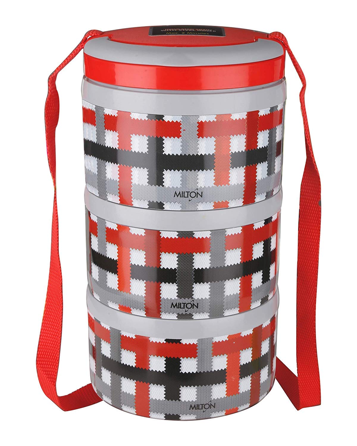 MILTON Microwow Insulated Tiffin with Inner Steel, 3 Container Set ...