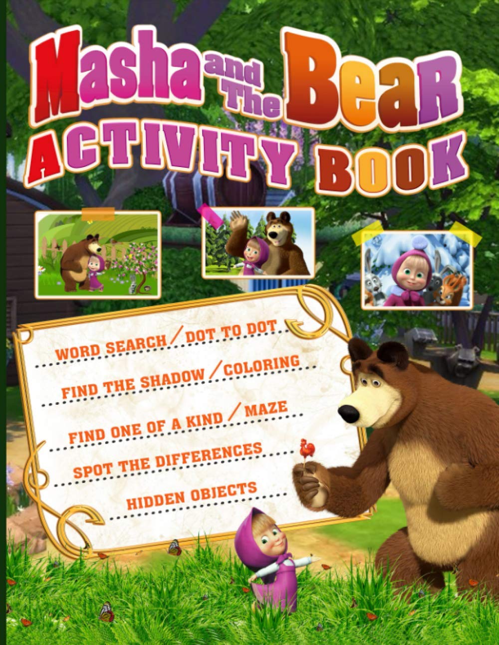 Masha And The Bear Activity Book Beautiful Simple Designs Word ...