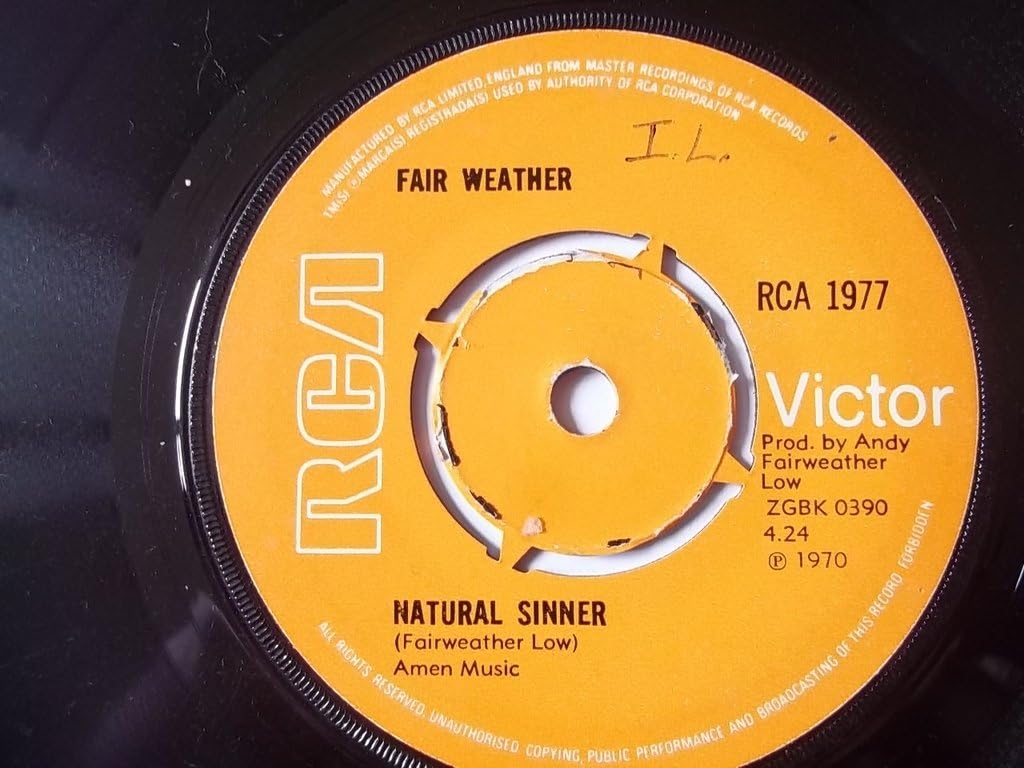 Fair Weather Natural Sinner 7" RCA Victor RCA1977 VG 1970 by Fair ...