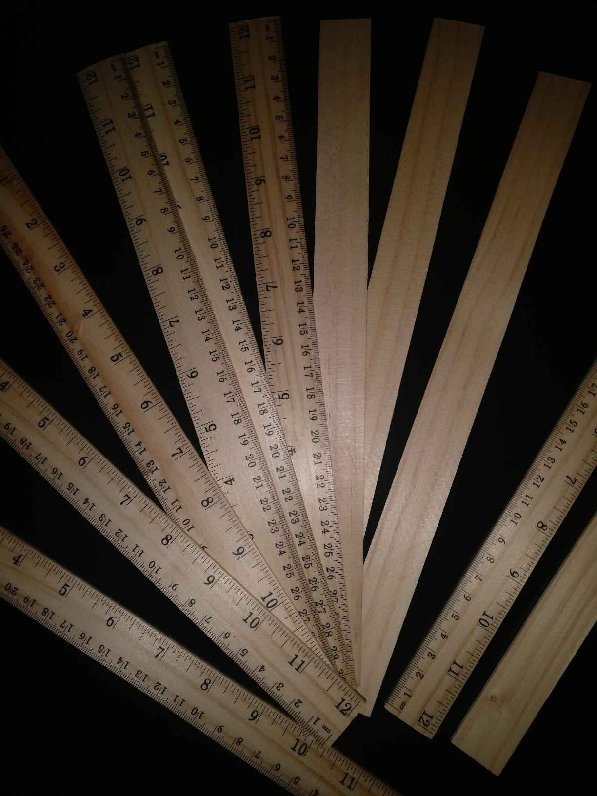 12 Pack Wood Ruler Student Rulers Wooden School Rulers Office Ruler ...
