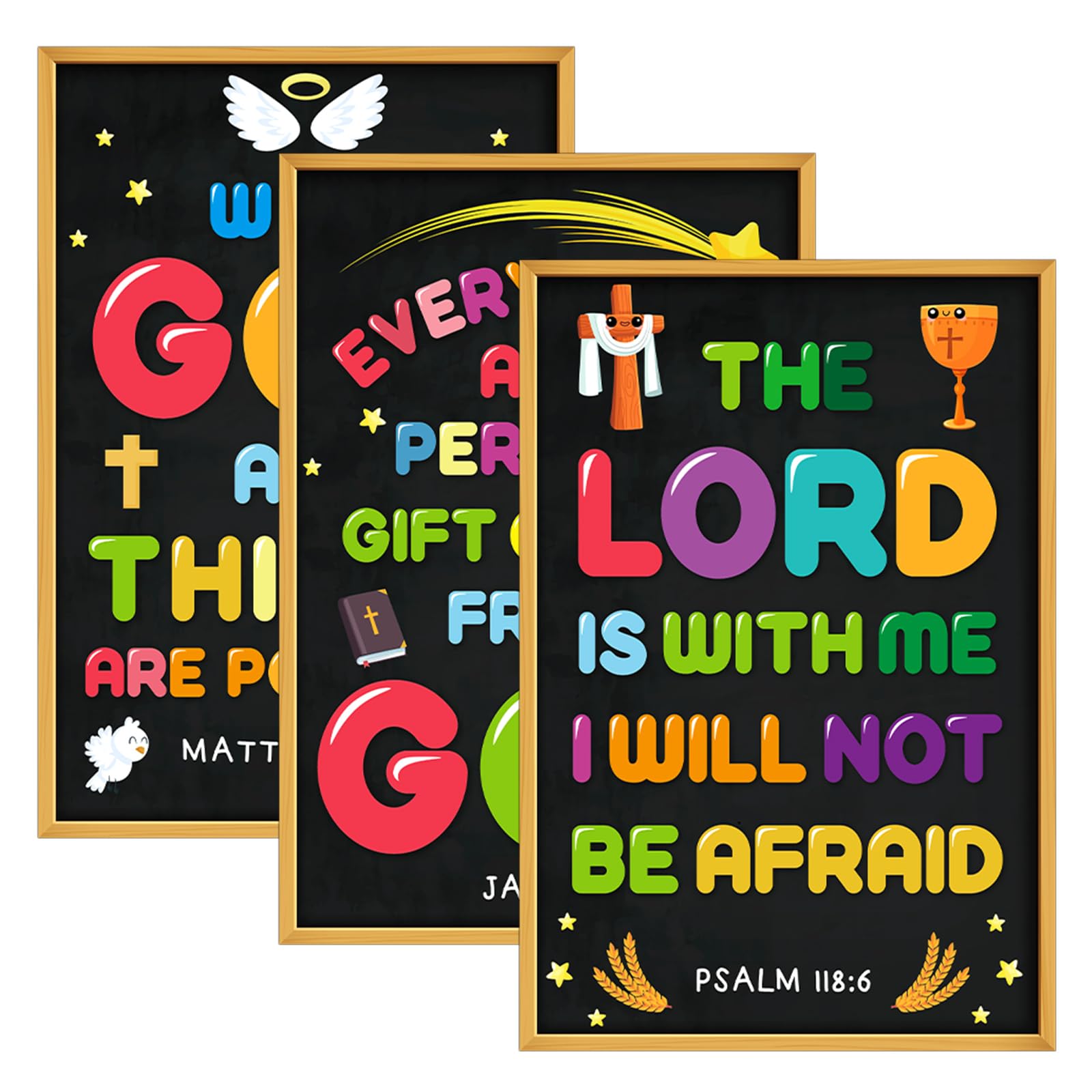 Snapklik.com : Christian Posters For Classroom - 3PCS 16.5x11.5 Bible ...