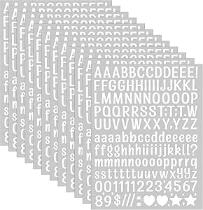 Amazon.com: XLIUAX 15 Sheets Small Letter Stickers, Self Adhesive ...