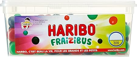 Haribo Bonbon dragéifié Fraizibus x 300 Pièces 1230 g : Amazon.fr: Epicerie