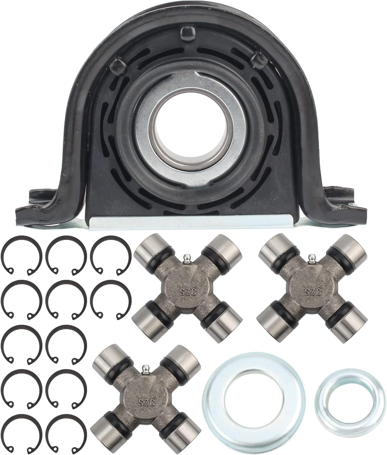Amazon.com: AUTOKAY Driveshaft Carrier Bearing and U Joint Kit for Ford ...