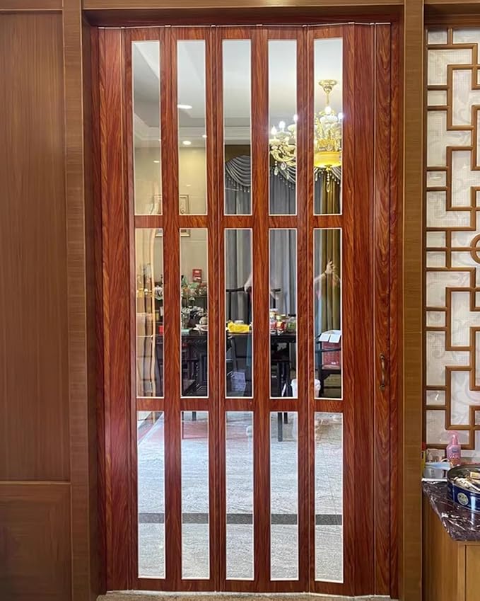Folding Doors,Accordion Folding Doors with Wood Grain Finish - 80 ...