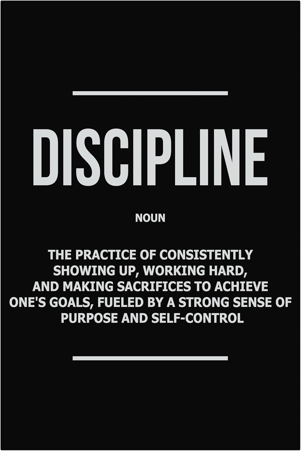 Amazon.com: Discipline Wall Art, Persistent Effort Print, Motivational ...