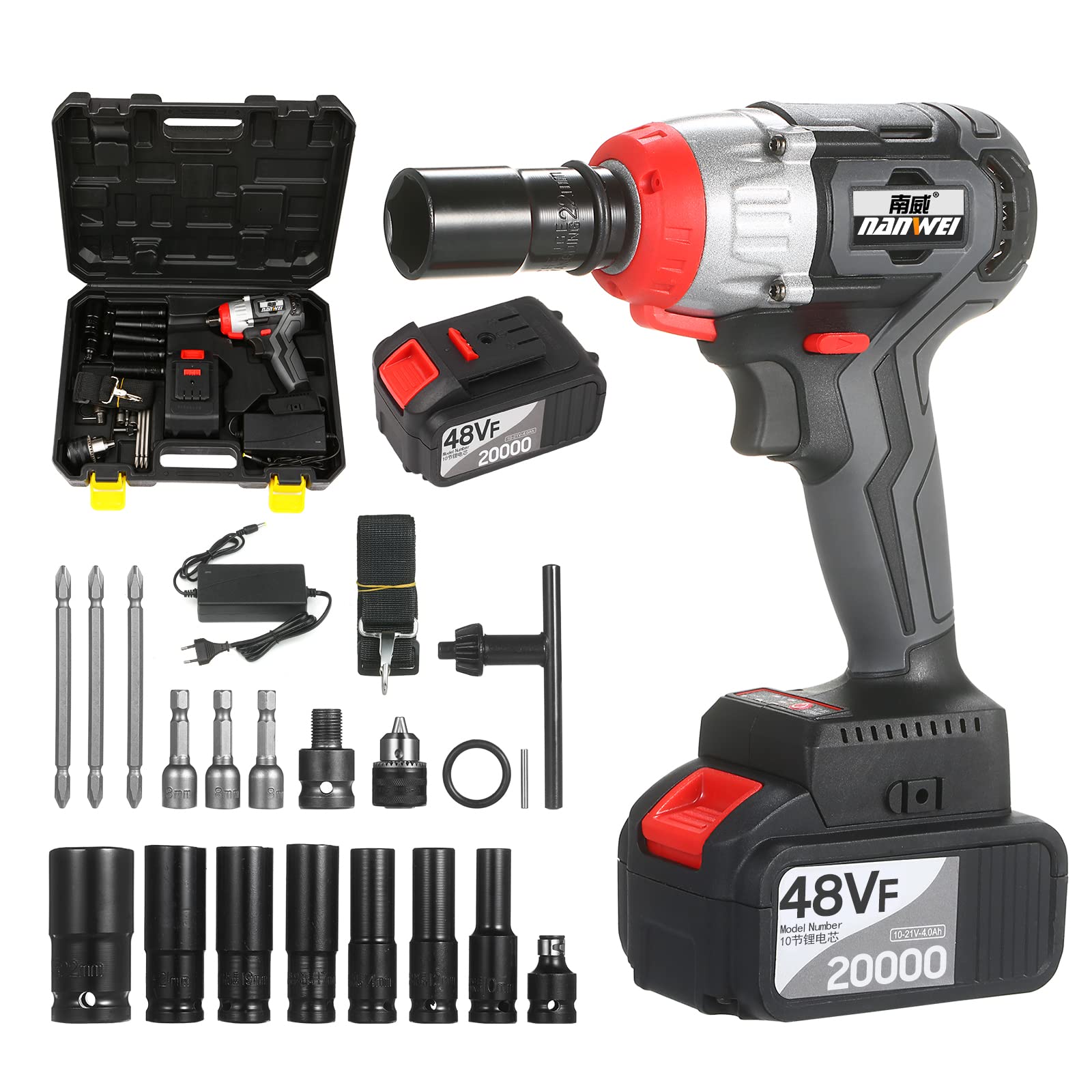 Seedom Cordless Impact Wrench Kit Brushless Drill 1 2 And 1 ...