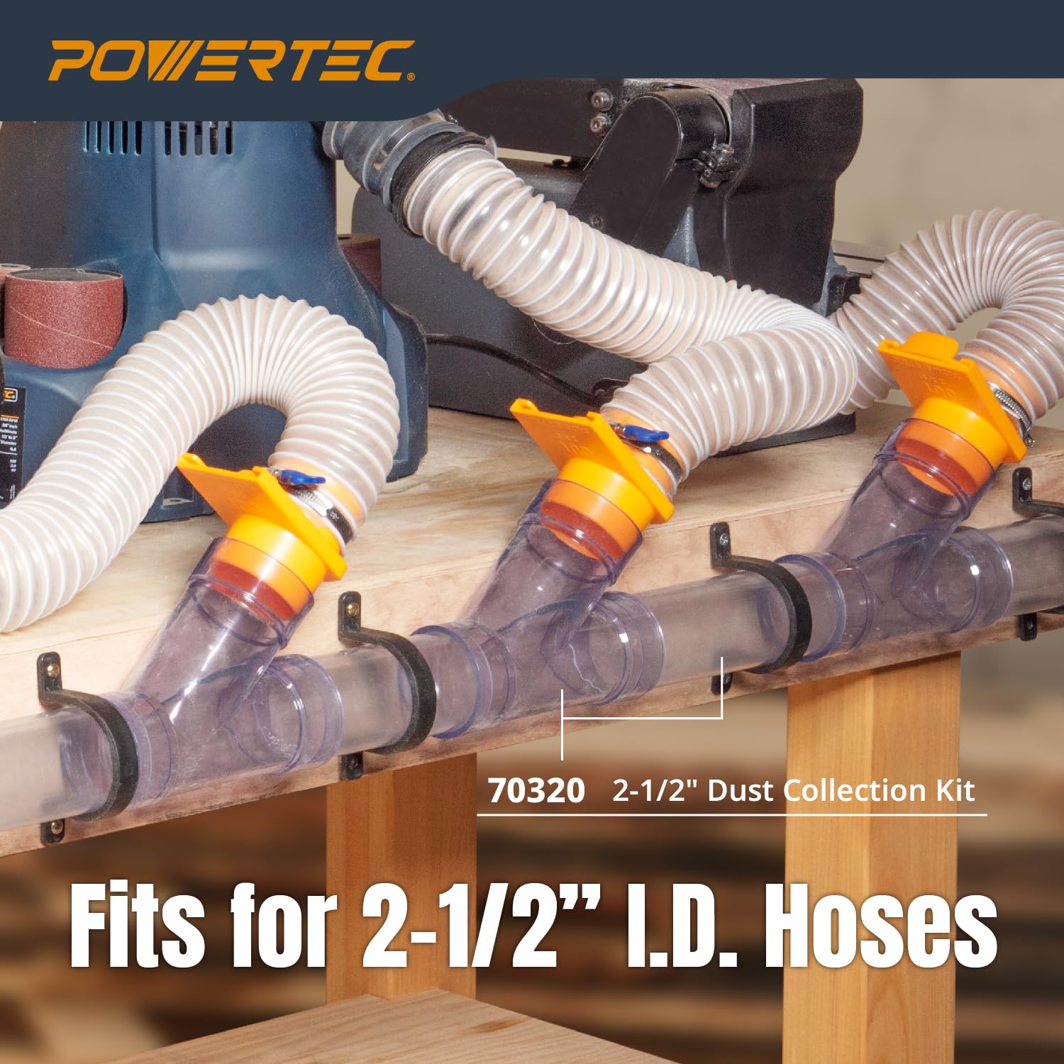 Snapklik.com : POWERTEC Clear PVC Pipe 2-1/2" X 36" Long, 1PK Rigid ...