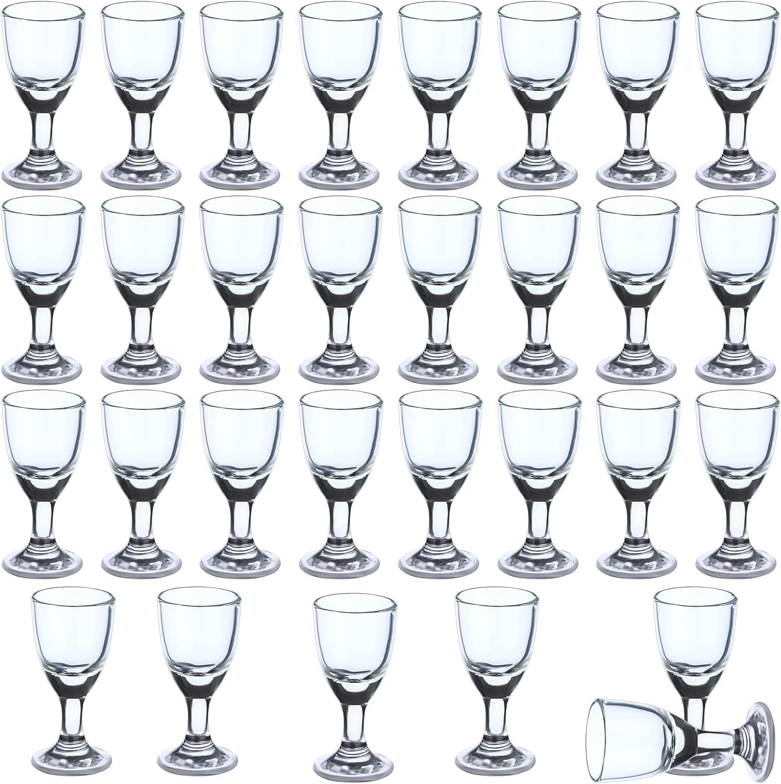 Amazon.com | RUIYELE 30 Pack Shot Glass Bulk Set with Stem 15 ml/0.5 oz ...