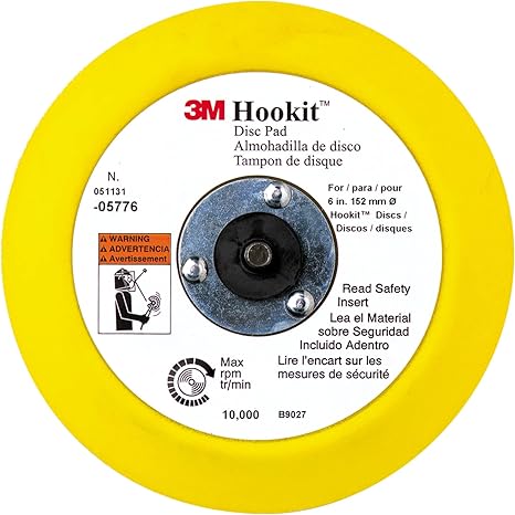 3M 05779 Hookit Almohadilla para Disco de 20.32 cm, 05776, $$$, 6 ...