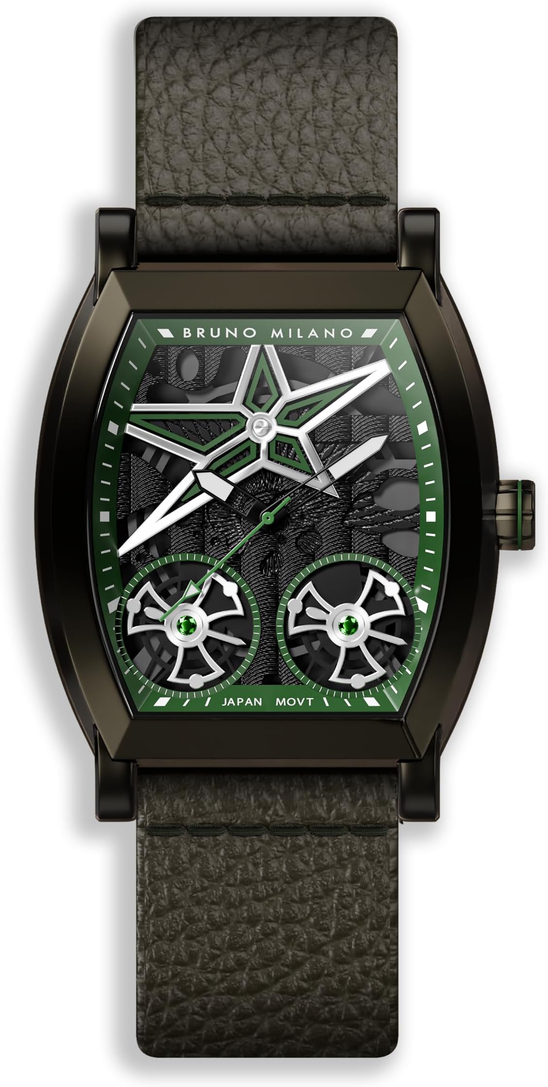 BRUNO MILANO Analog Creative Skeleton Watch With Spinning Wheels And ...
