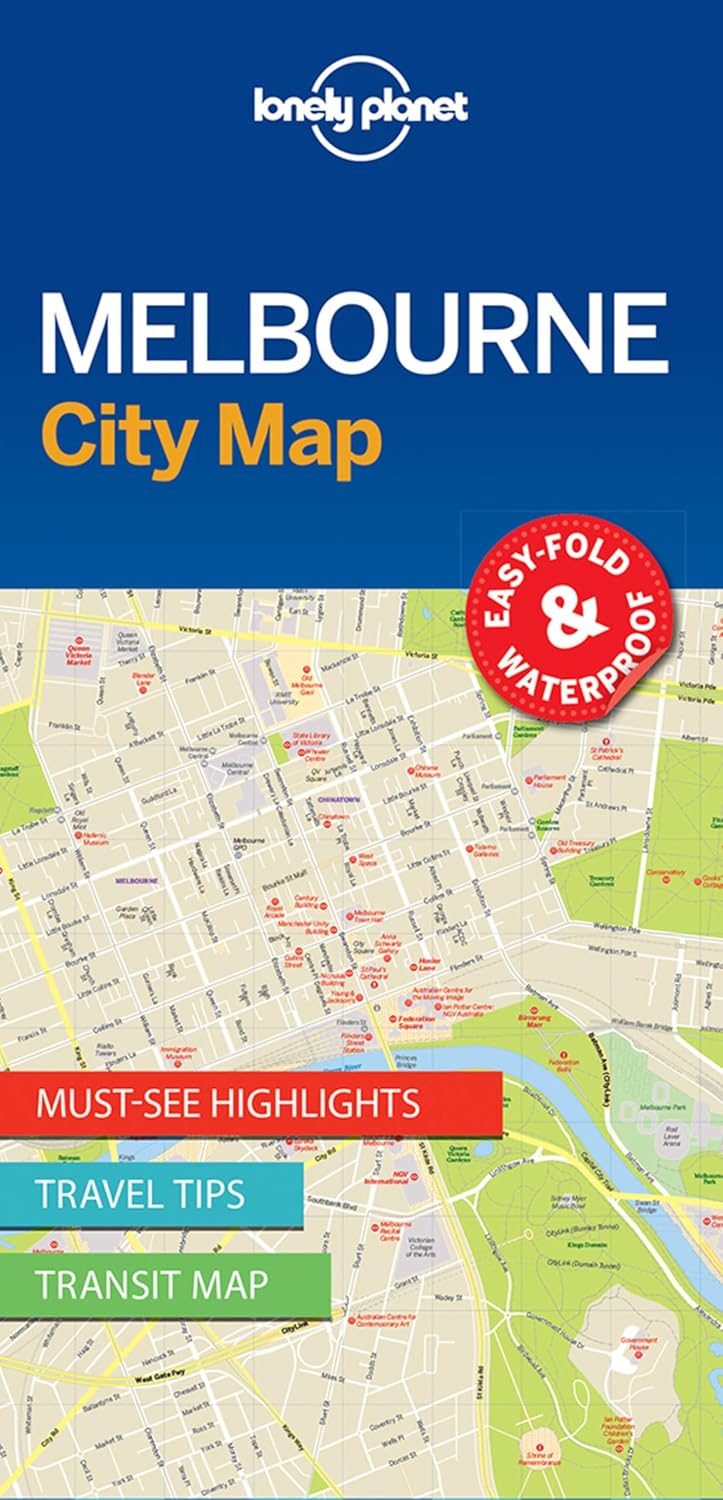Amazon | Lonely Planet Melbourne City Map | Lonely Planet | Atlases & Maps