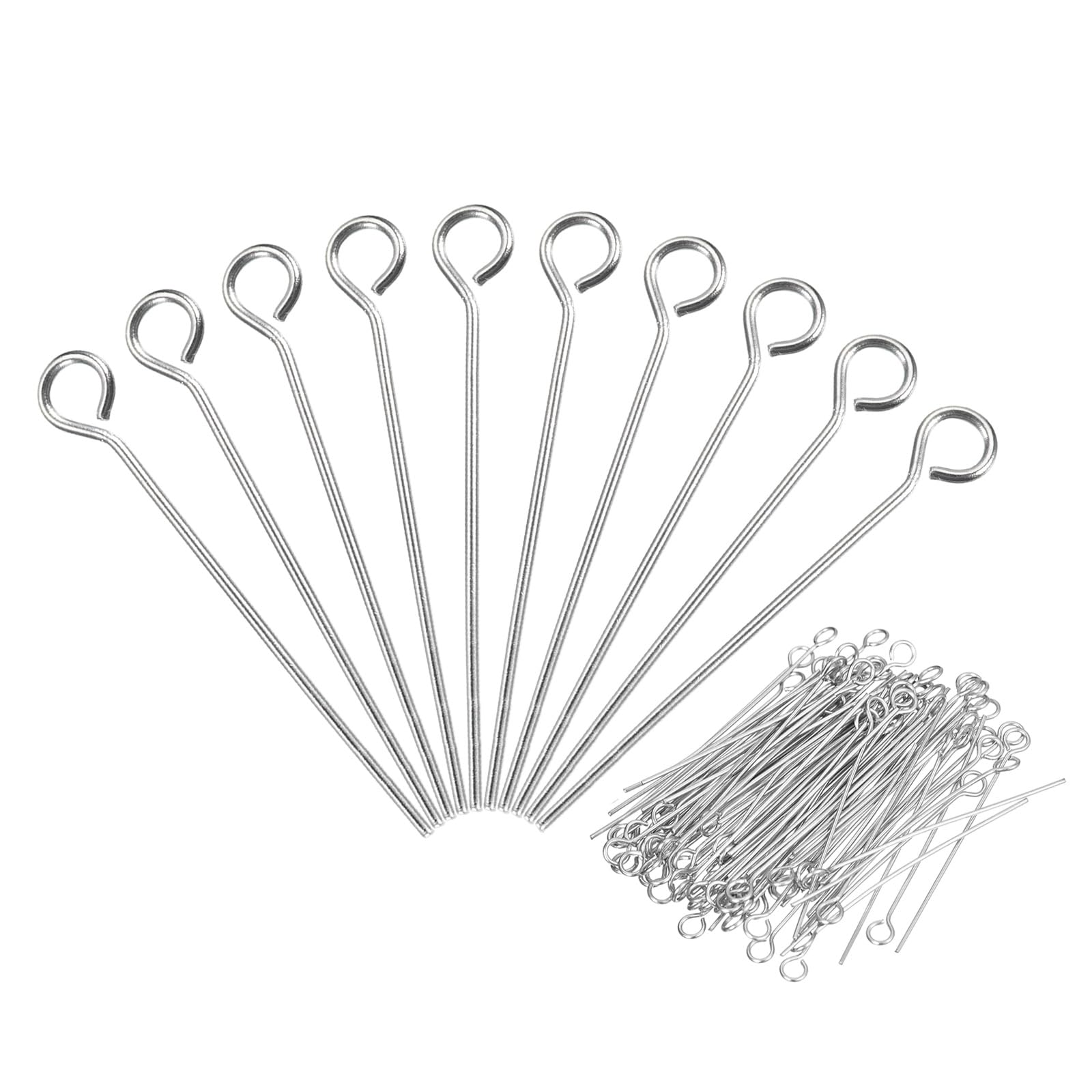 Amazon.com: PATIKIL 100Pcs 304 Stainless Steel Jewelry Eye Pins 35mm 22 ...