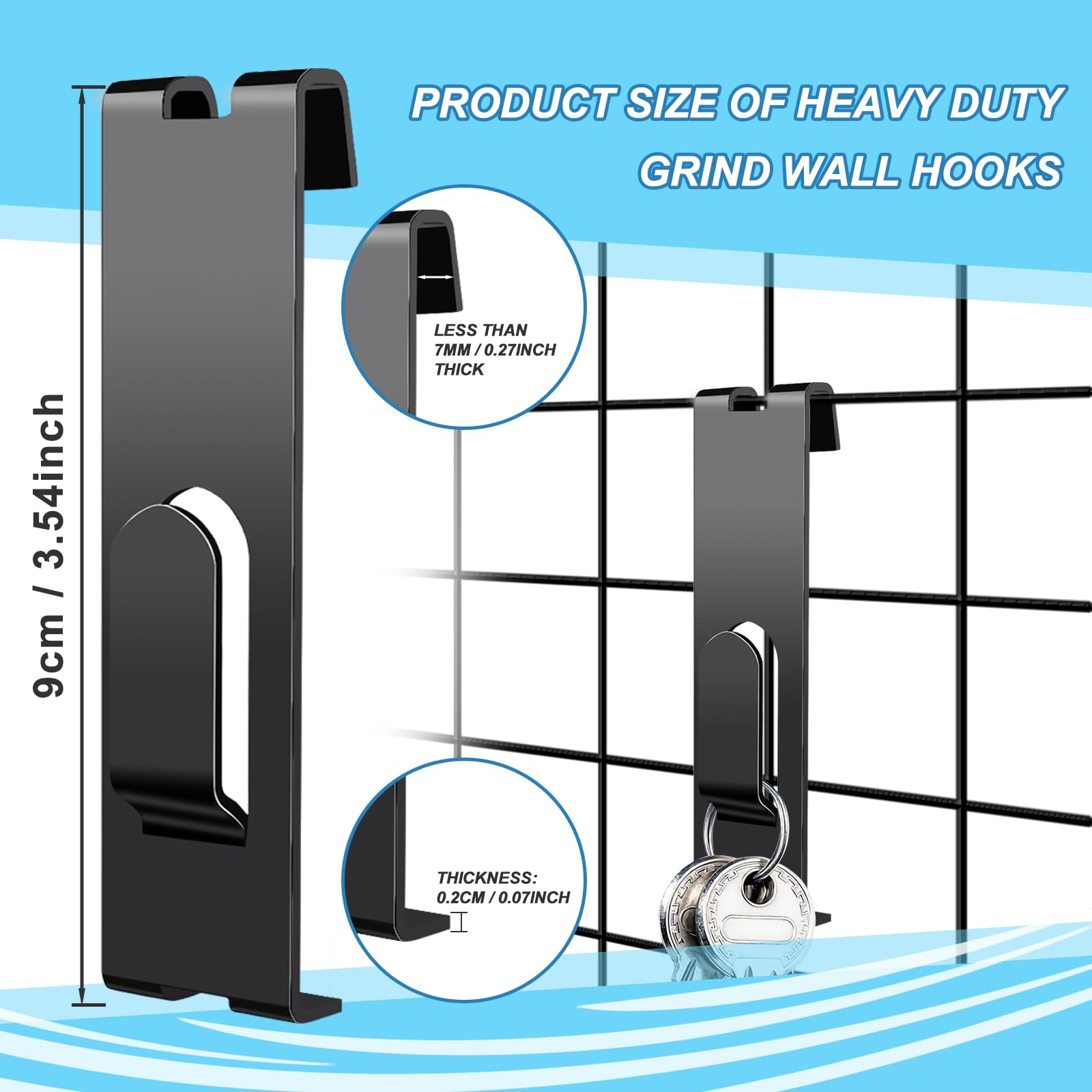 Snapklik.com : 30 PCS Gridwall Hooks, Display Hooks For Grid Wall Panel ...