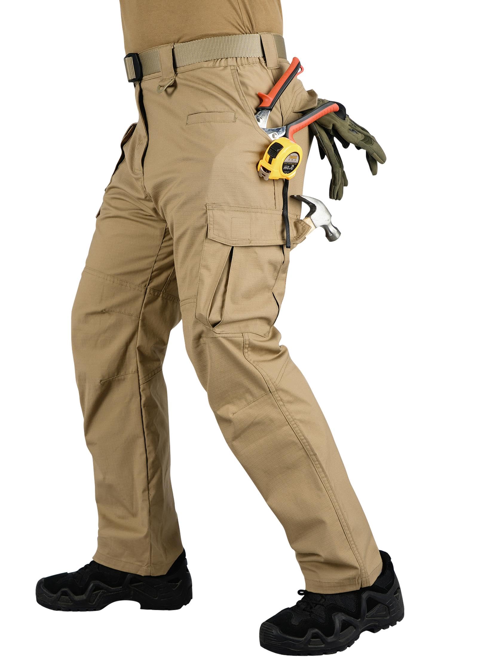 Snapklik.com : MERJAZ Stretch Work Pants For Men Ripstop Utility Cargo ...