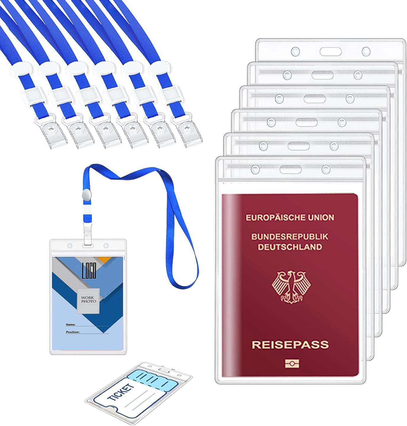 Lanyard With A6 Card Holder 6 Set 11 X16 Cm | Desertcart South Africa