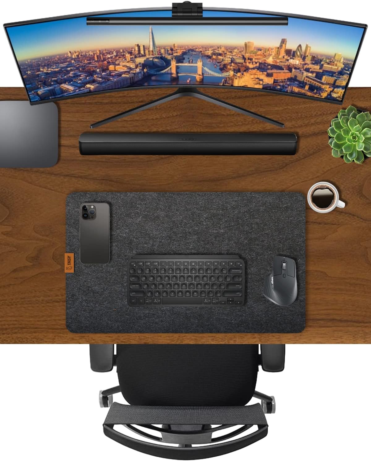 Amazon.com : PATIKIL 24"x12" Desk Mat Protector, Felt Dual Side Mouse ...