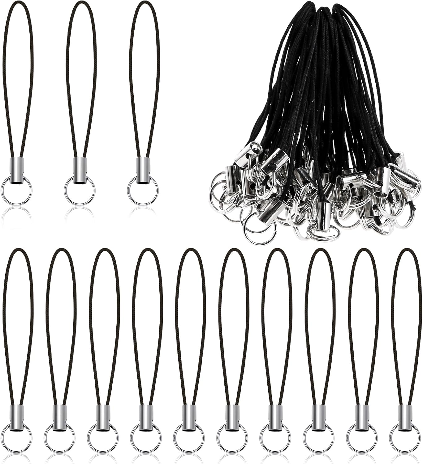 Amazon.com: 100 Pieces Lanyard Phone Ring Strap, Phone Ring Strap Charm ...