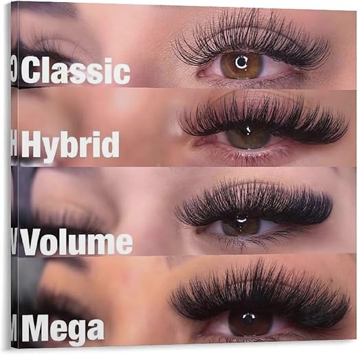 Amazon.com: Classic Hybrid Volume Lashes Poster Eyelash Extensions ...