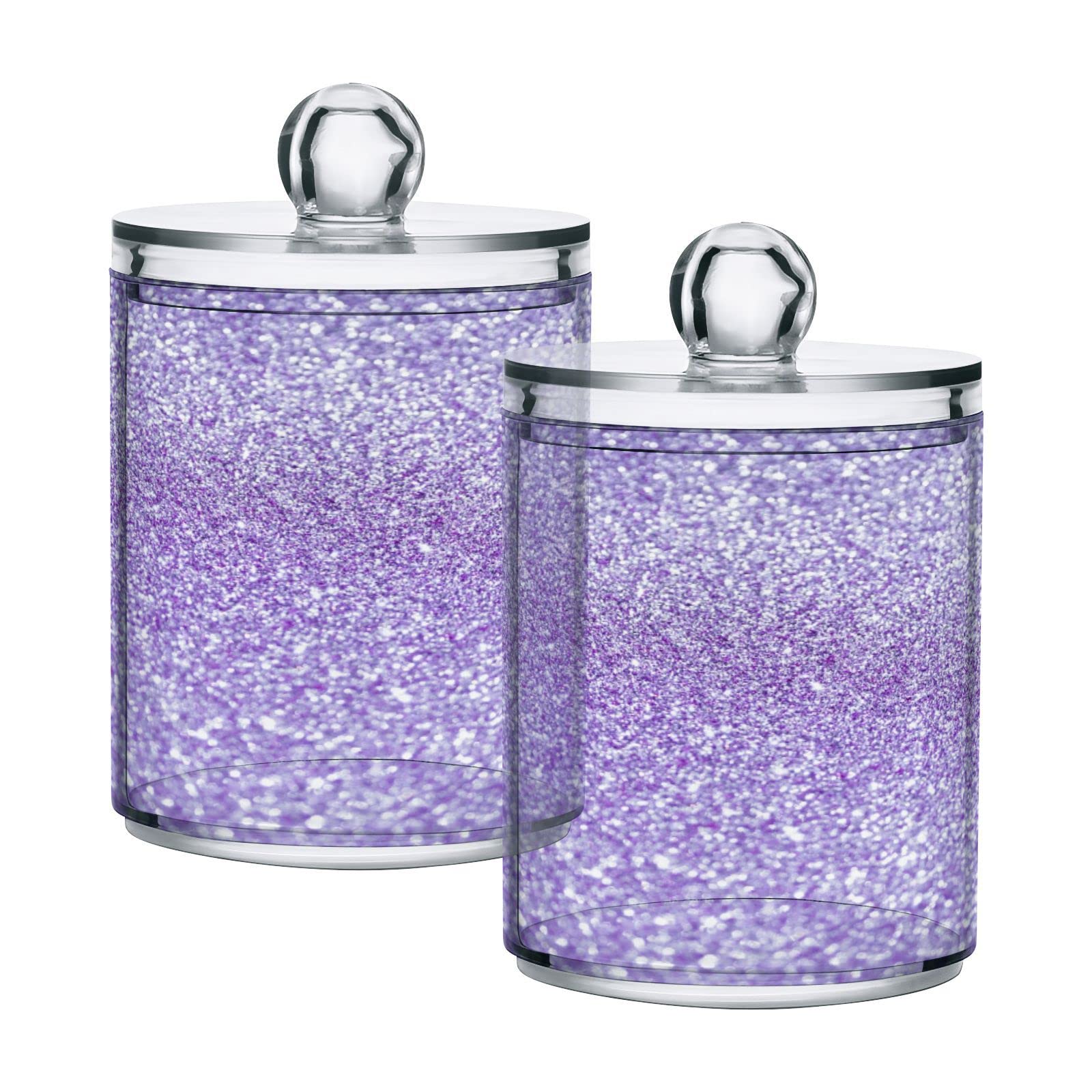 Amazon.com: Purple Glitter Qtip Holder Dispenser Girly Bling Bathroom ...