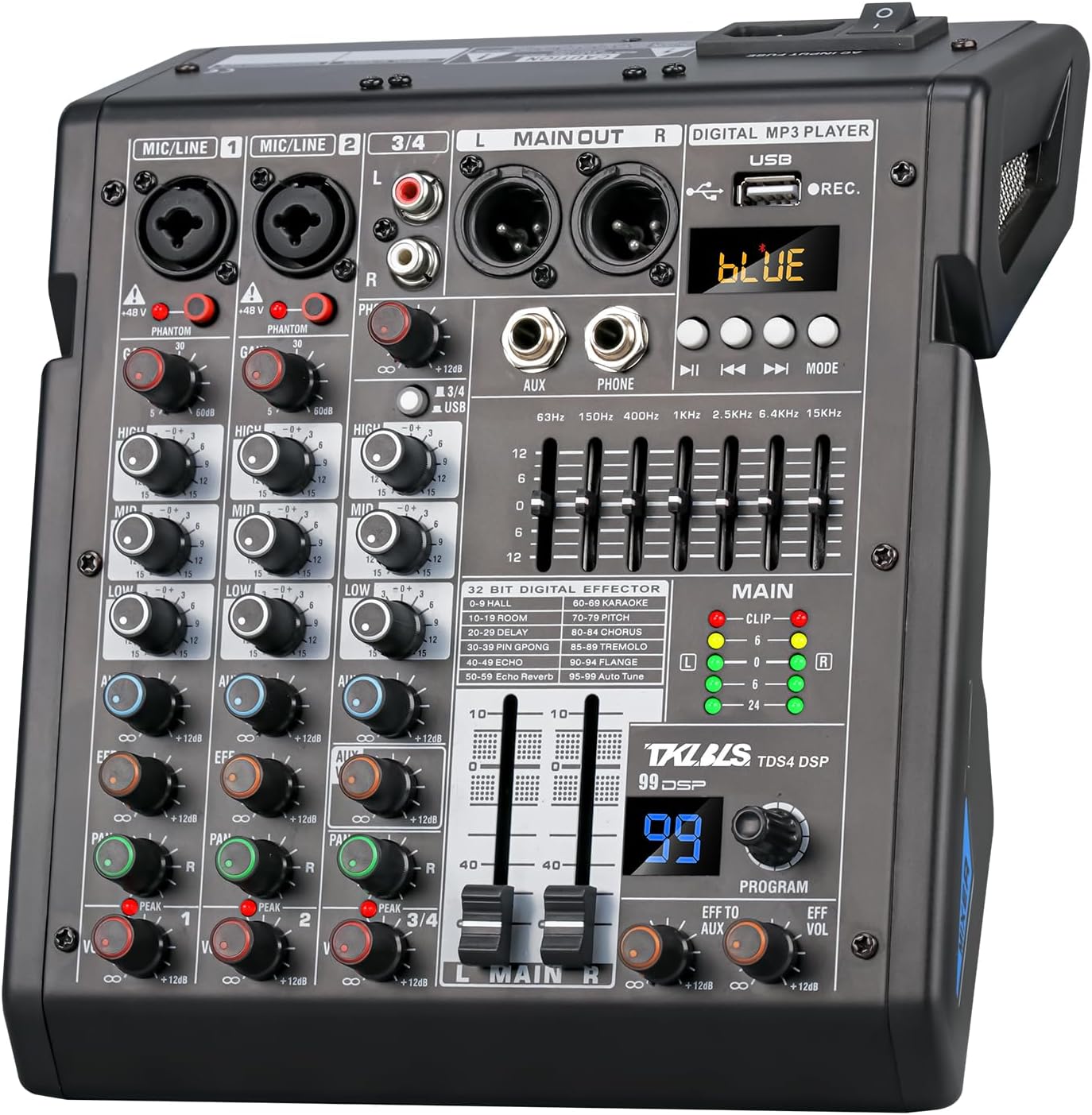 Amazon.com: Pyle 4-Channel Bluetooth Studio Audio Mixer-DJ Sound ...