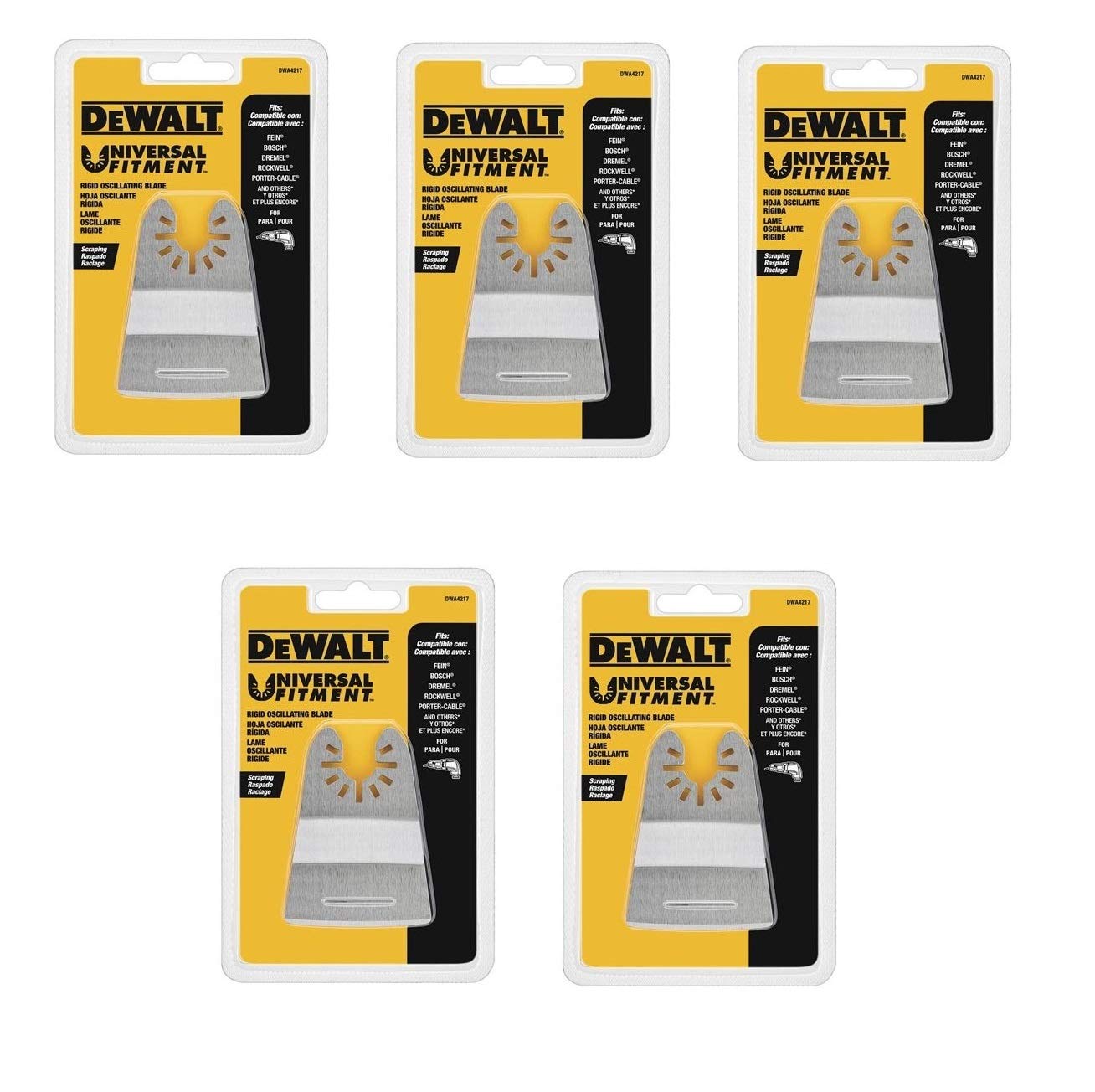 DEWALT Dwa4217 Oscillating Rigid Scraper Blade, Sold as 5 Pack : Amazon ...
