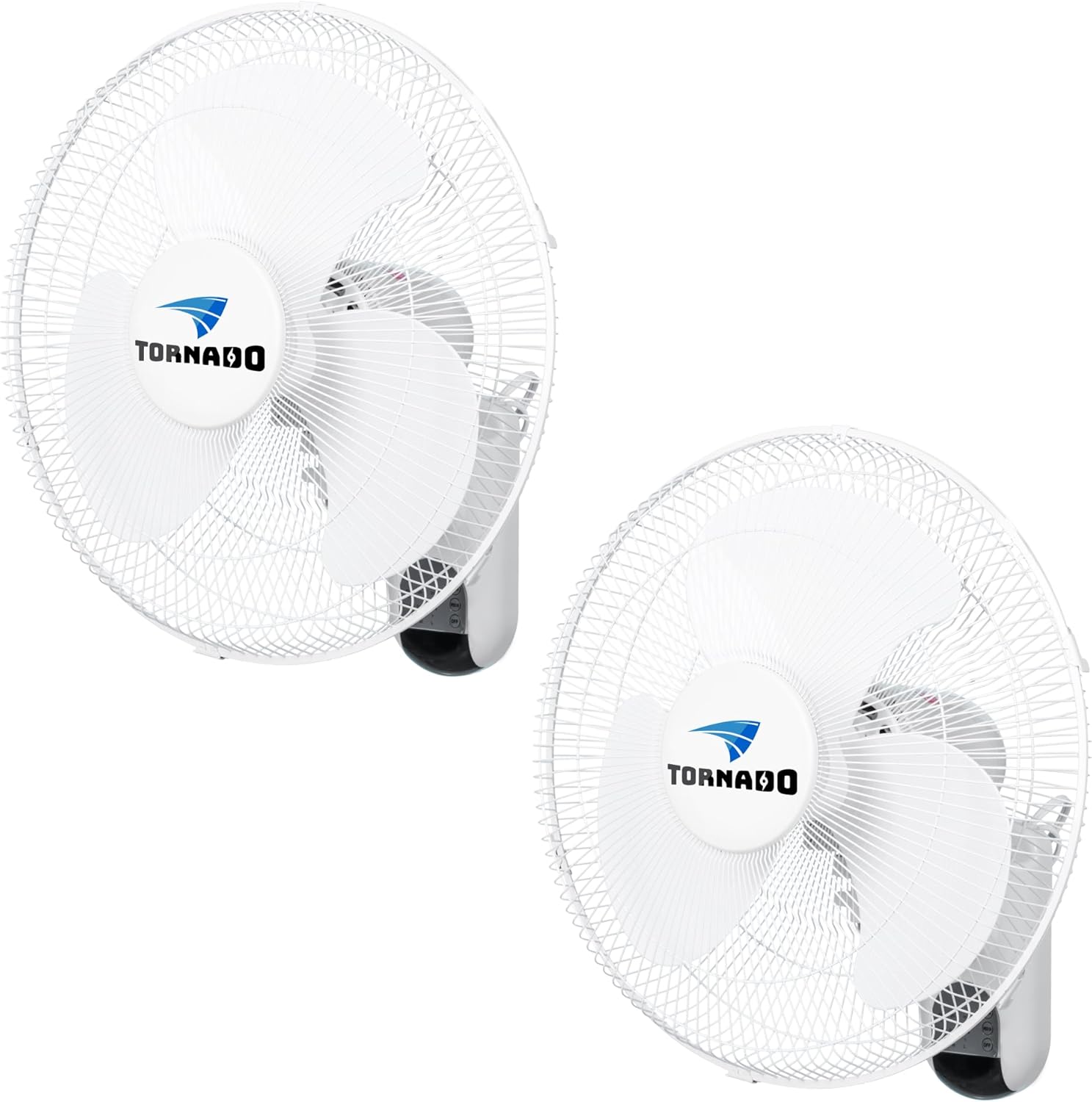 Amazon.com: Tornado 2 Pack 16 Inch Wall Mounted Fan with Remote Control ...