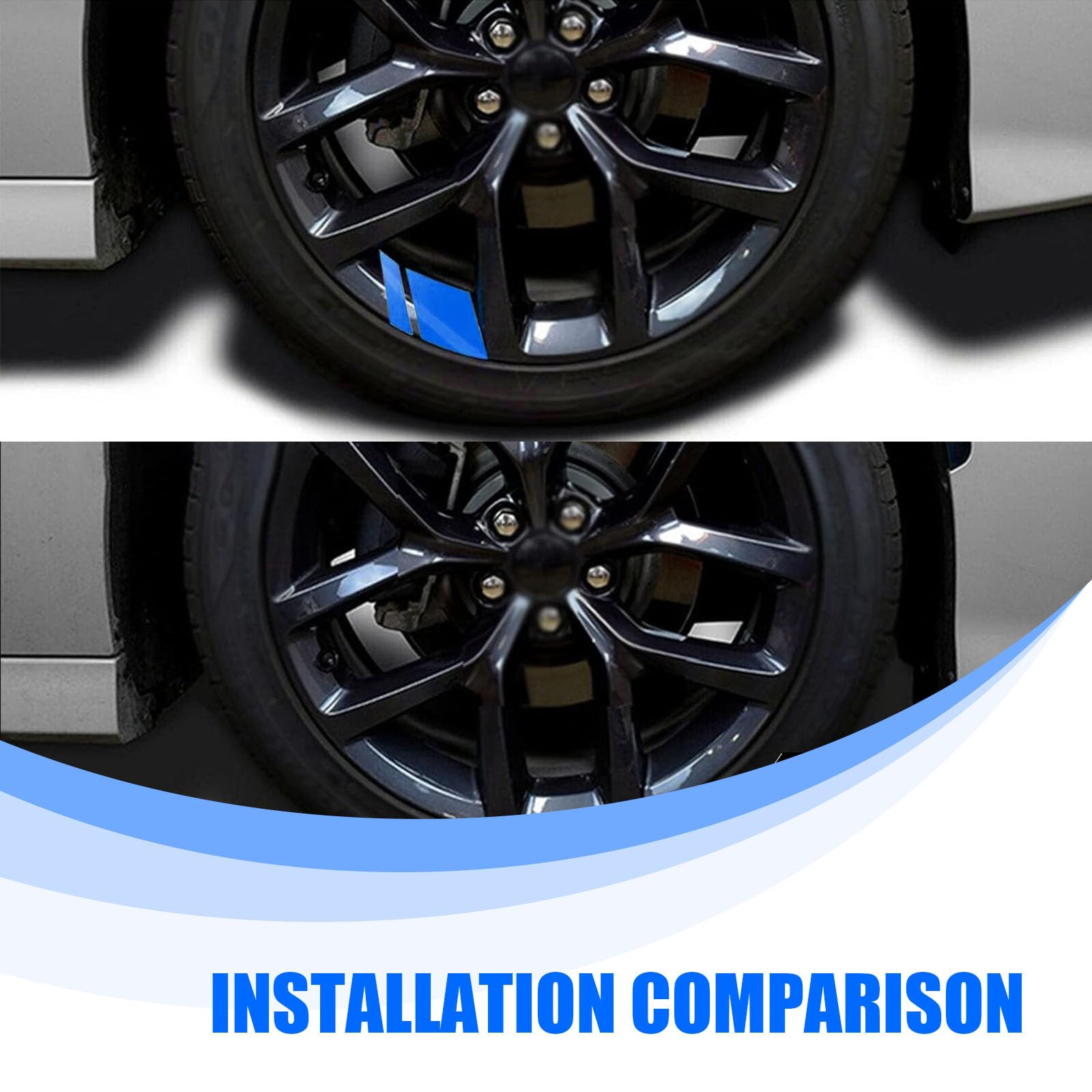 Snapklik.com : Nowkont Pack-6 Car Wheel Rim Reflective Sticker, 3.93 X ...
