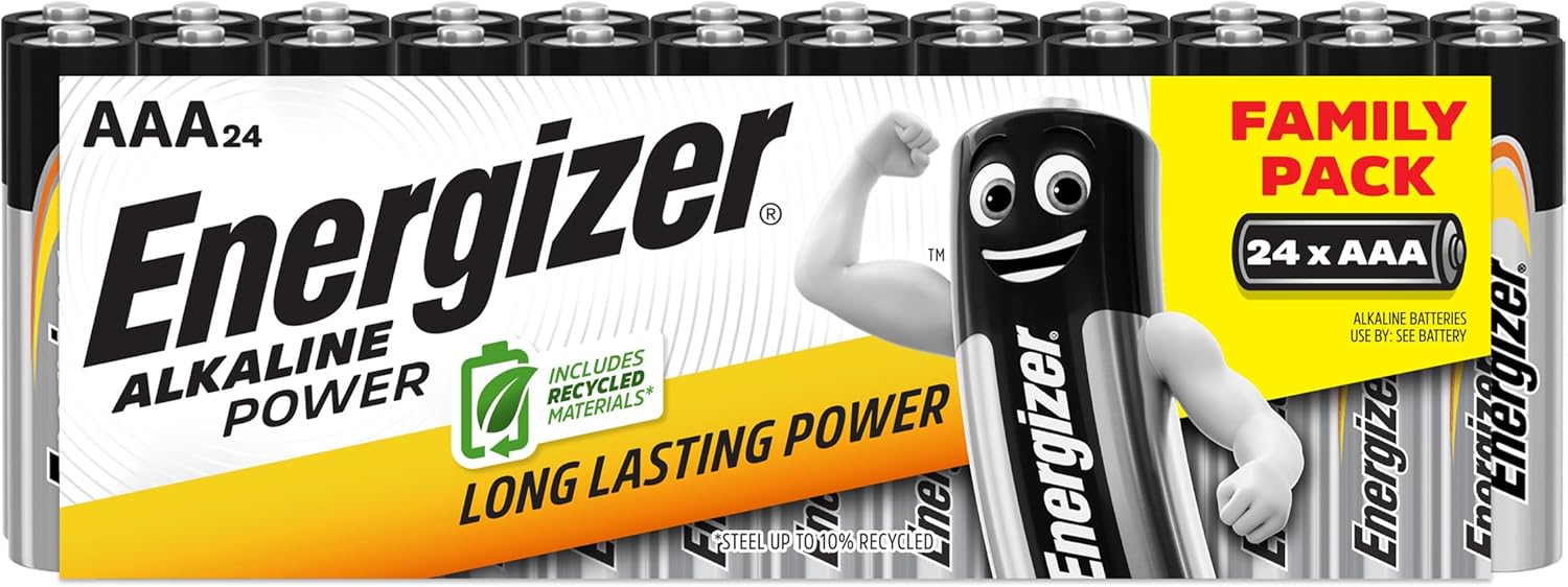 Energizer AAA Batteries, Alkaline Power Batteries, 24 Pack: Buy Online at Best Price in UAE ...