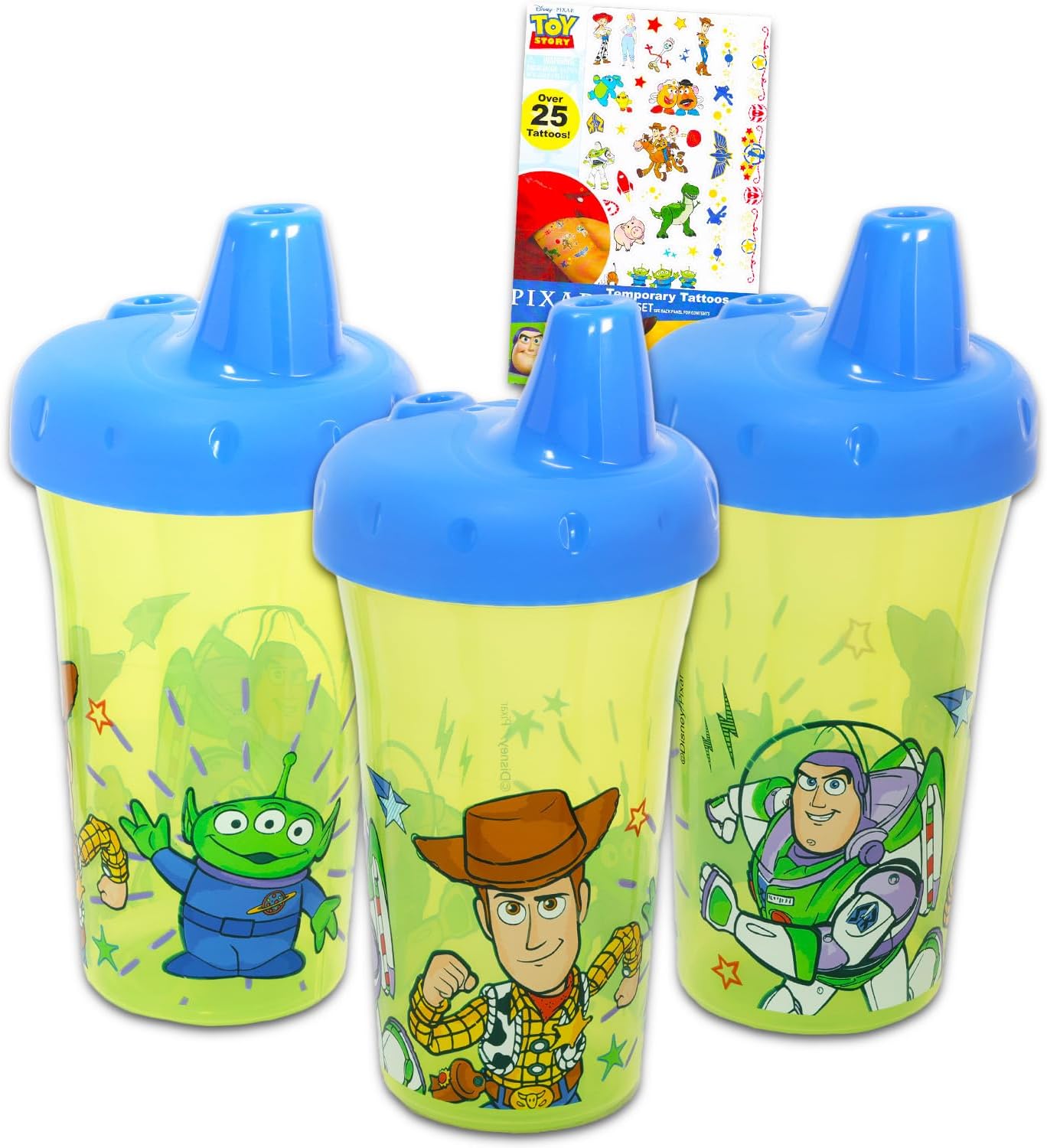 Amazon.com: Disney Toy Story Sippy Cup Set for Kids - Pixar Toy Story ...